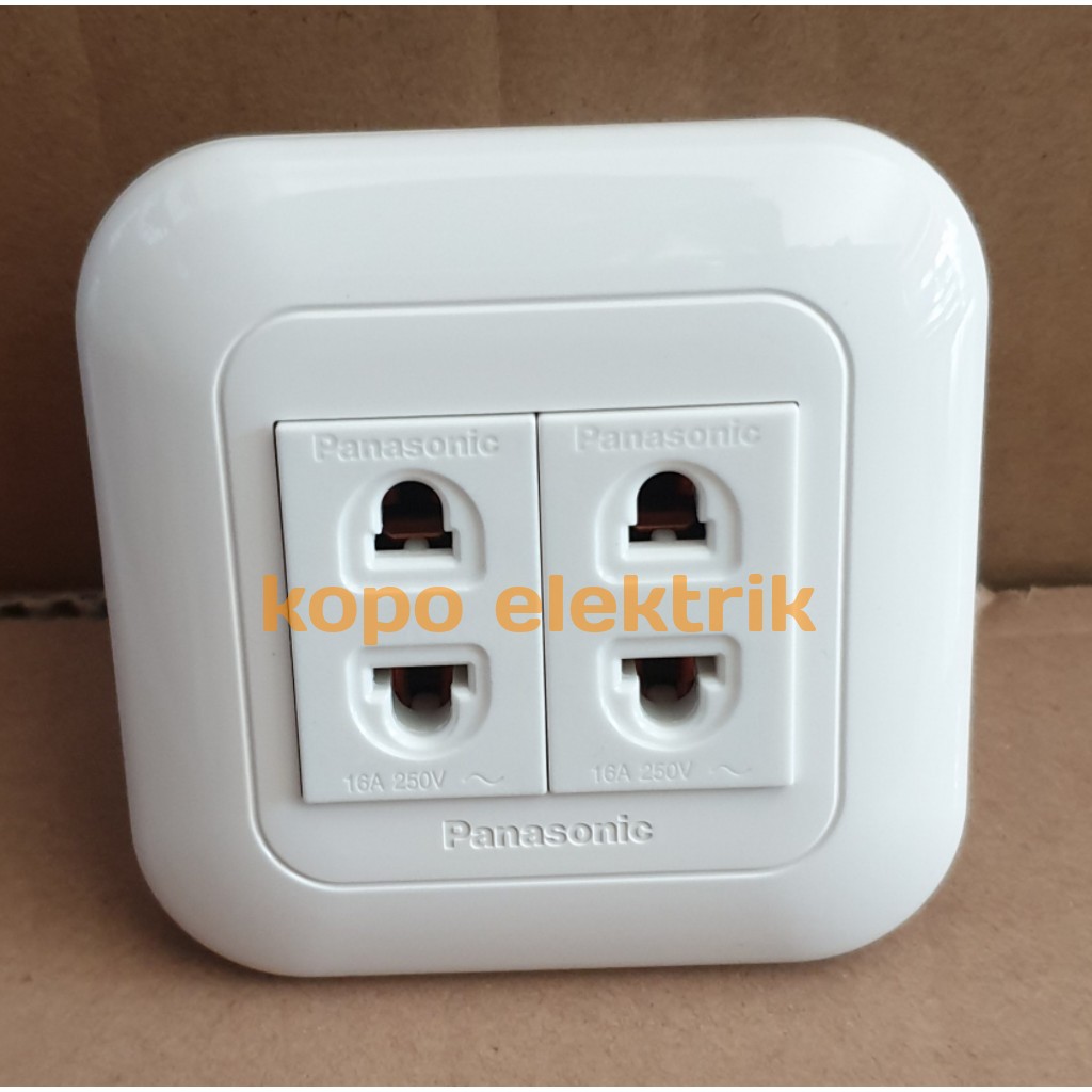 Jual Panasonic Double Stopkontak Universal 1 Gang Stop Kontak Tanam ...