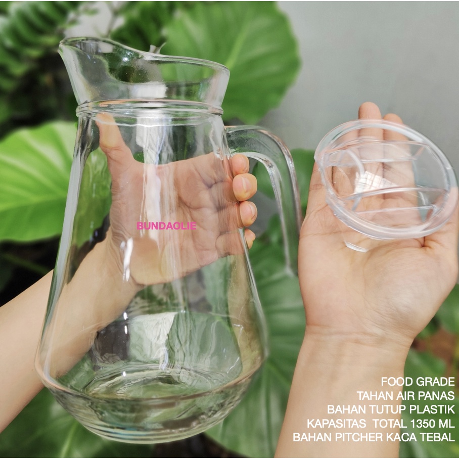 Jual Pitcher Kaca Korea Water Jug with Lid Big Size | Shopee Indonesia