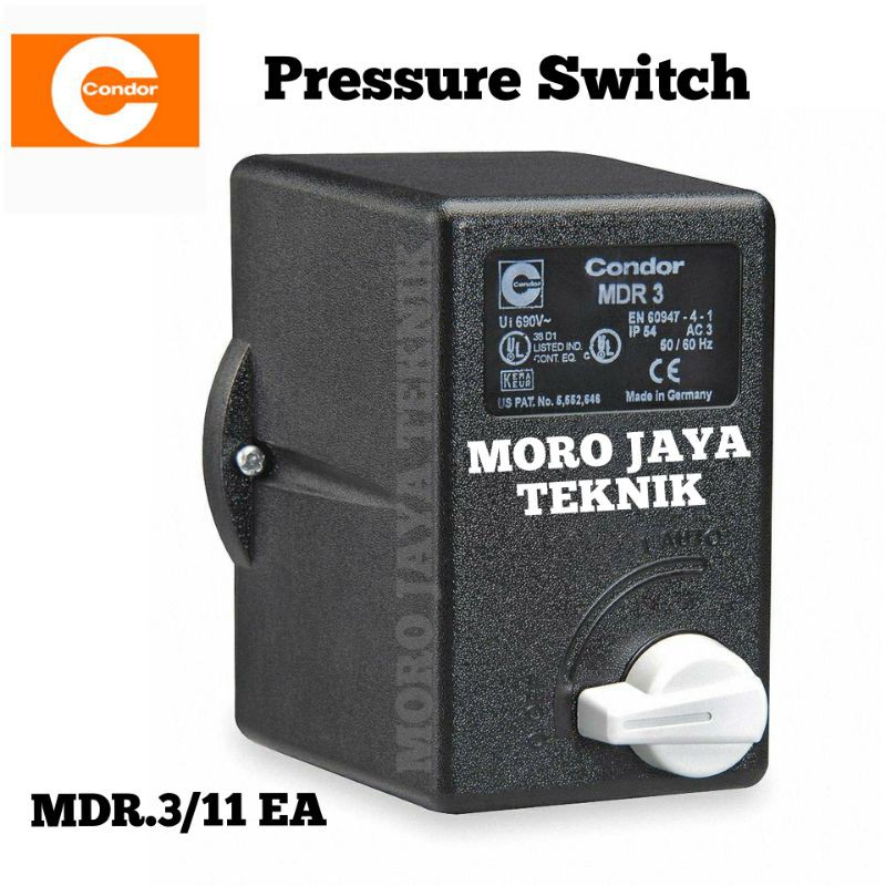 Jual Pressure Switch Condor MDR.3/11EA Otomatis Compressor Original ...