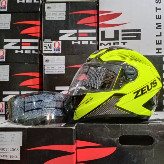 Jual Zeus 811 motif fluo yellow al6 black | Shopee Indonesia