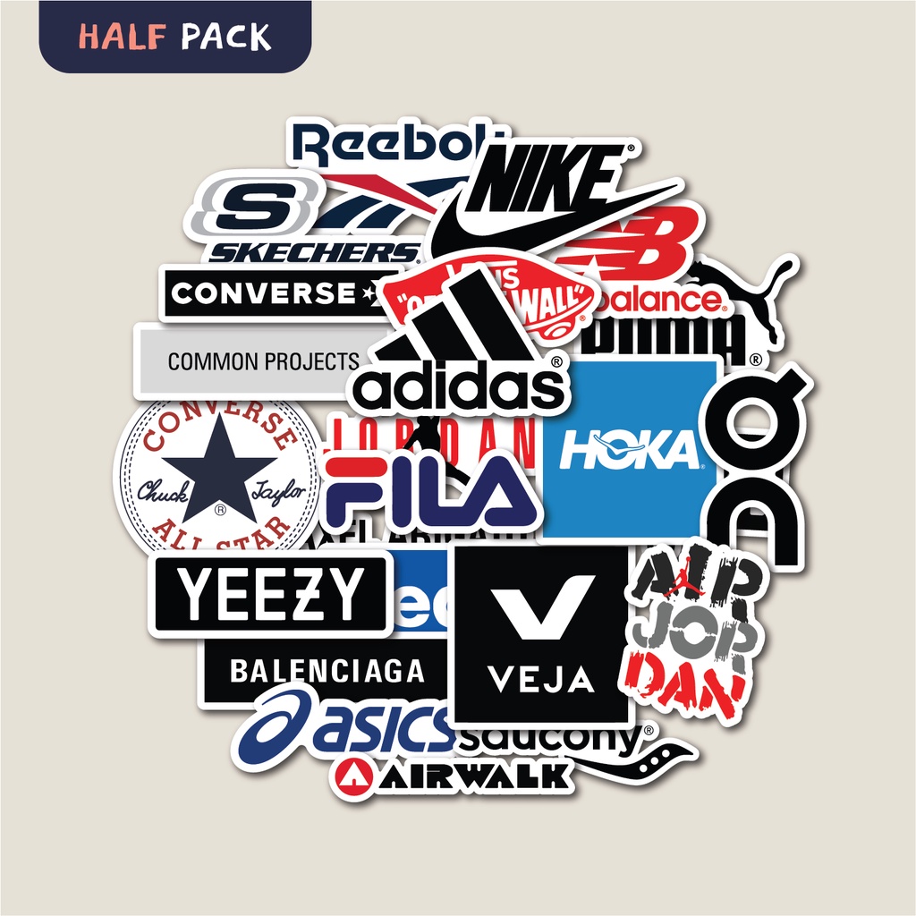 Jual STICKER PACK LOGO BRAND SNEAKERS | STICKER TUMBLER | STIKER LAPTOP ...