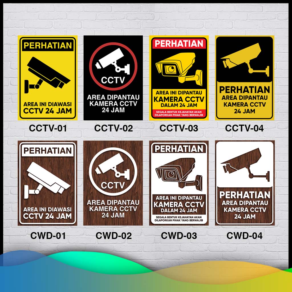 Jual Sign Board Akrilik CCTV 24 Jam / Sign Acrylic CCTV 24 Jam Murah ...
