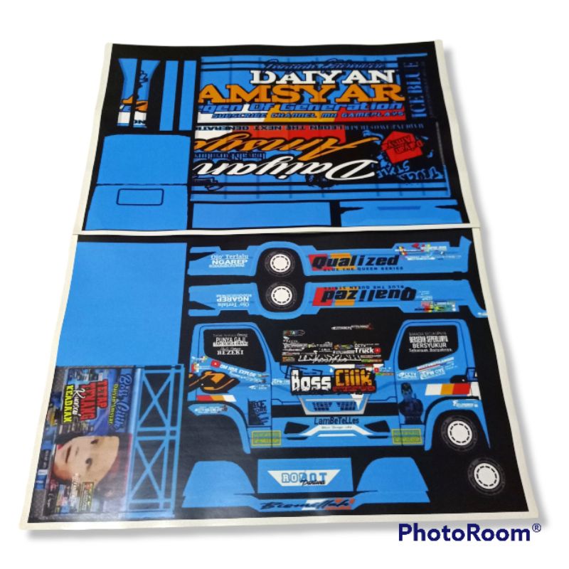 Jual stiker mobilan truk oleng Bos cilik 48 cm 2 lembar | Shopee Indonesia