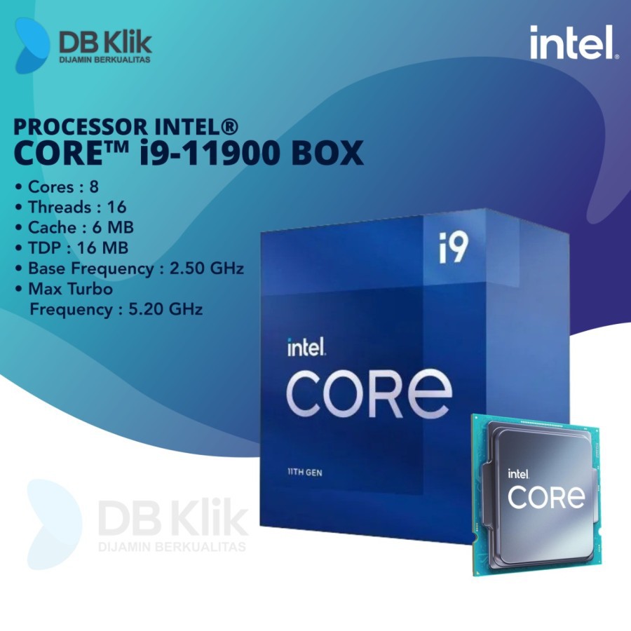 Jual Processor Intel Core I9-11900 Box 2.5GHz LGA1200 | Intel I9 11900 ...