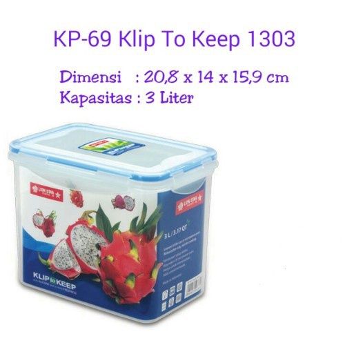 Jual LION STAR KP 69 KLIP TO KEEP 1303 BOX KOTAK MAKAN TOPLES SEALWARE ...
