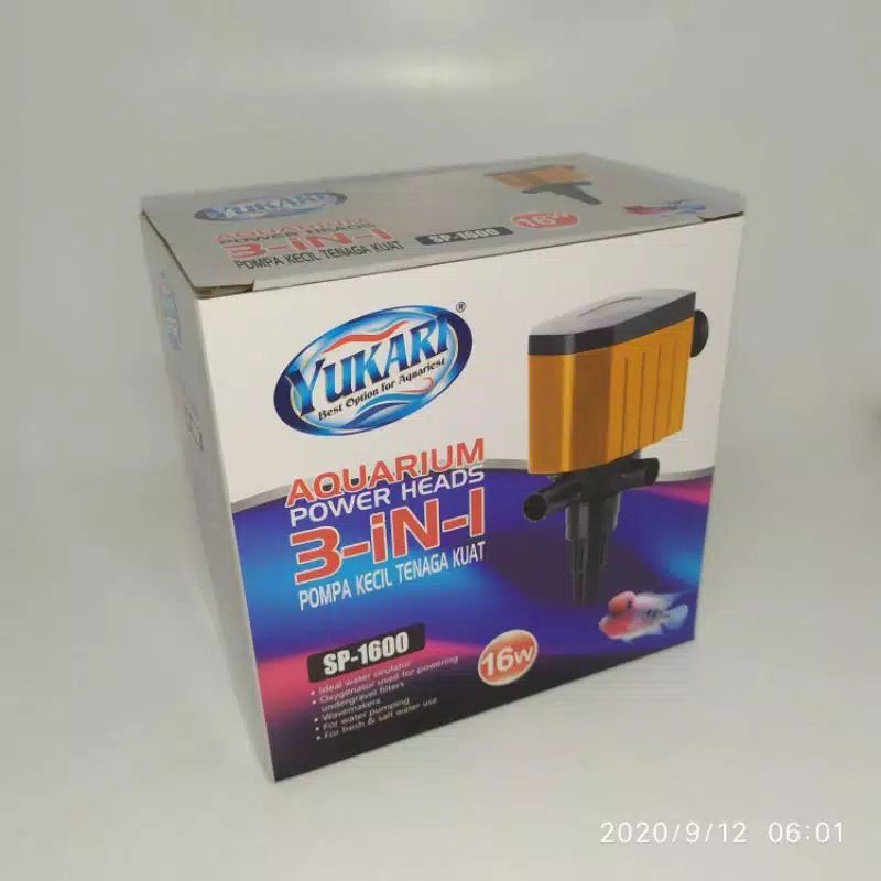 Jual yukari sp 1600 power head 3in1 mesin pompa celup aquarium mesin | Shopee Indonesia