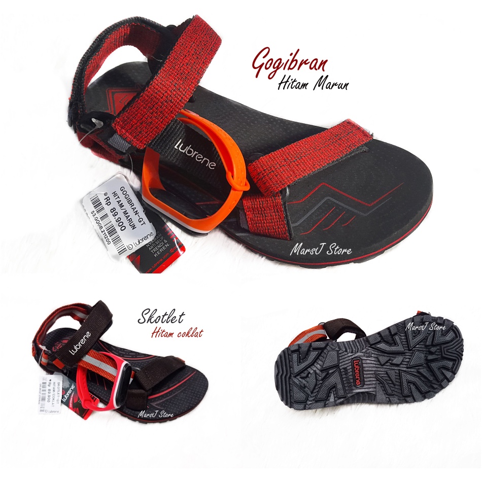 Jual LUBRENE SANDAL GUNUNG ANAK SKOTLET GOGIBRAN (Merah Coklat ...