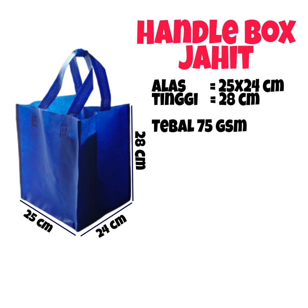 Jual Tas Spunbond Handle Box Jahit 25x28x24 cm goodie bag kotak/tas belanja,tas souvenir,promosi ...