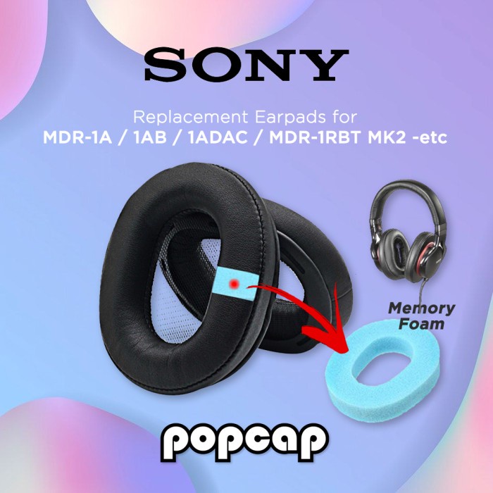 Jual Earpad Sony MDR-1A 1ADAC 1RBT MK2 Earcup Cushion Ear Pad Foam mdr1a | Shopee Indonesia
