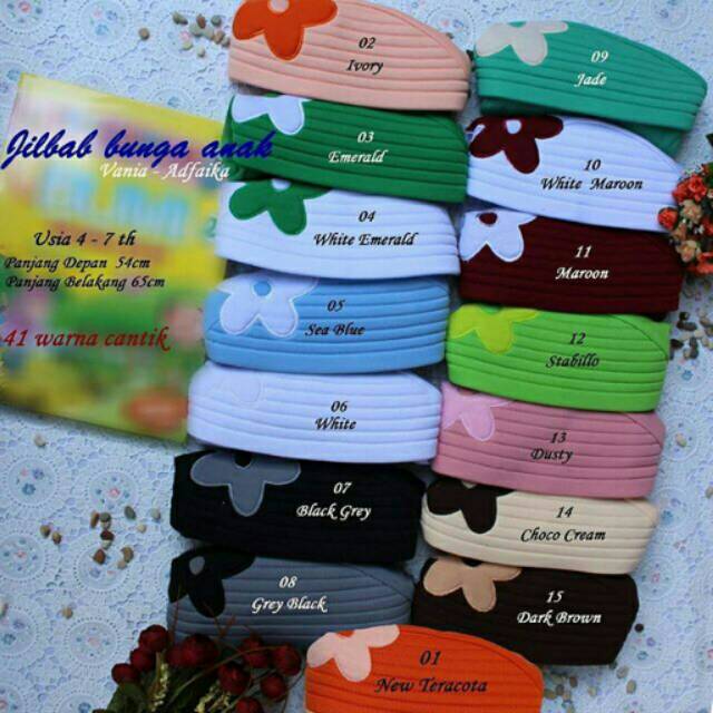 Jual Jilbab bunga ceplok S (PAUD, TK, SD) | Shopee Indonesia
