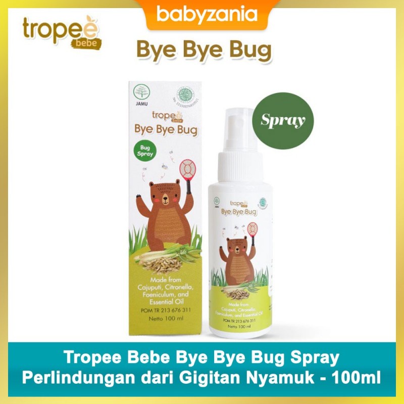 Jual Tropee Bebe Bye Bye Bug Spray Anti Nyamuk - 100 ml | Shopee Indonesia