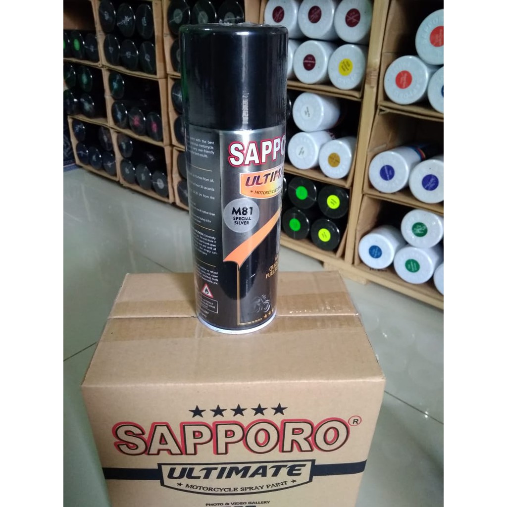 Jual Cat Semprot Sapporo M81 Special Silver Semi Chrome Effect Sapporo ...