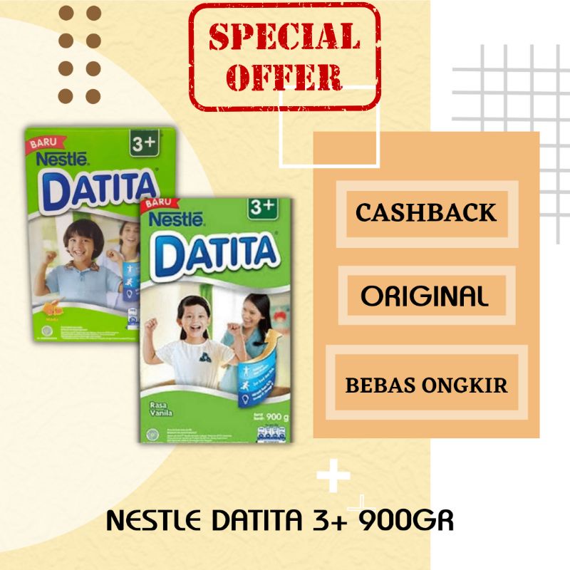 Jual DATITA 3+ MADU/ VANILA 900GR SUSU PERTUMBUHAN ANAK 3-5 TAHUN ...