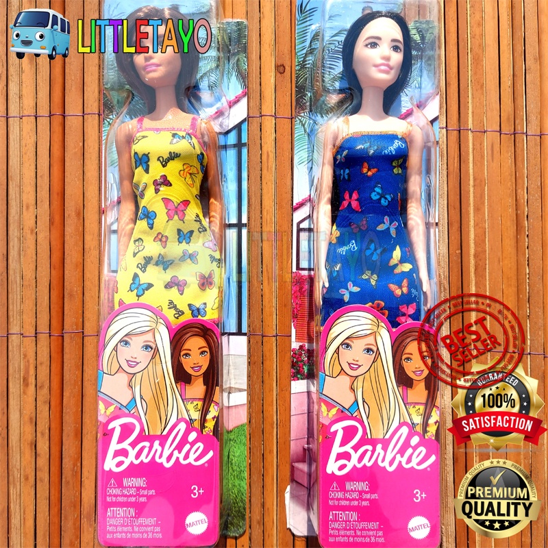 Jual BONEKA BARBIE BASIC WEARING FLOWER DRESS GREEN ORANGE PINK BLUE ...