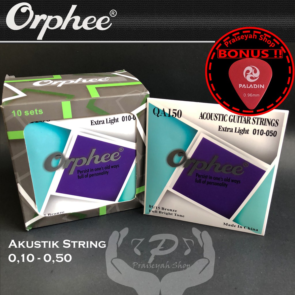 Jual Senar Gitar Akustik String 0,10 Orphee QA150 Original QA 150 ...