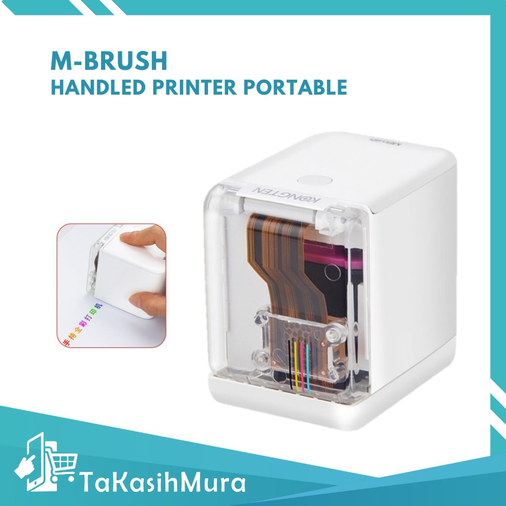 Jual MBrush Handled Printer Portable Mini Inkjet Printer Color | Shopee ...