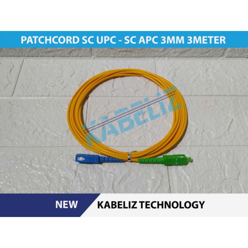 Jual PATCHCORD SC UPC SC APC PATCHCORE PATCORE PATCORD KABEL FIBER ...