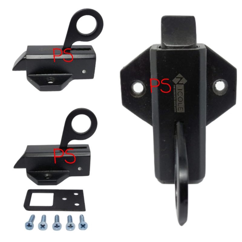 Jual Spring knip / Grendel kodok minimalis hitam / Slot kunci pintu ...