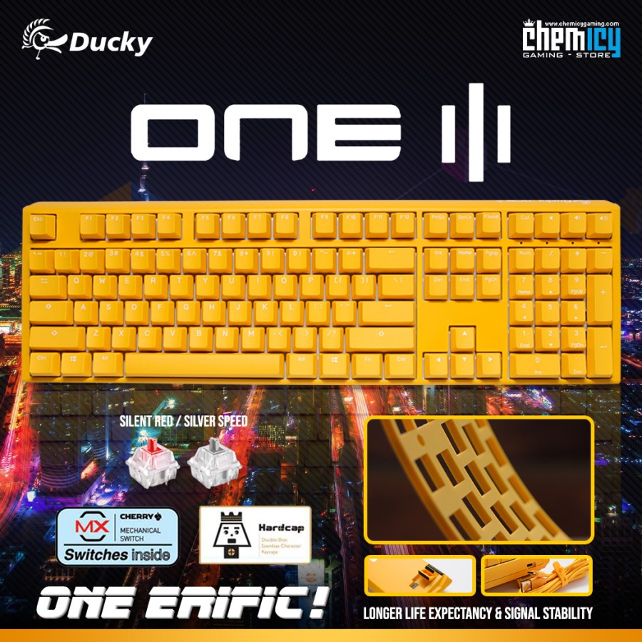Jual Ducky One 3 Fullsize Yellow Hotswap RGB Mechanical Gaming Keyboard ...