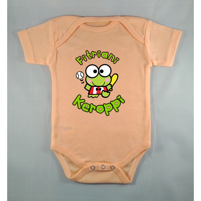 Jual Custom Baby Jumper - Keroppi - Peach- Bisa request gambar dan ...