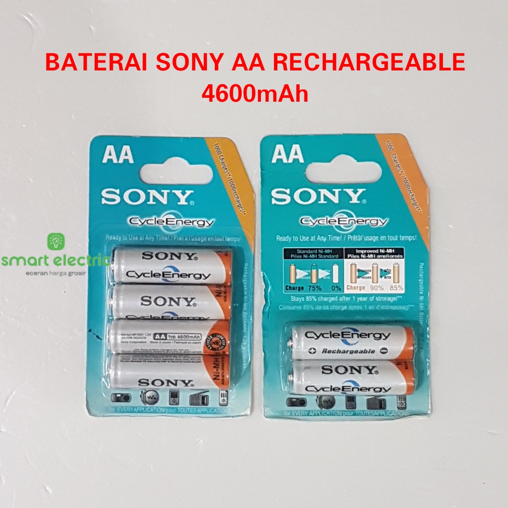Jual Sony Baterai Cas AA 4600mAh Rechargeable 1.2v Batere Isi Ulang Batre Ni-MH | Shopee Indonesia