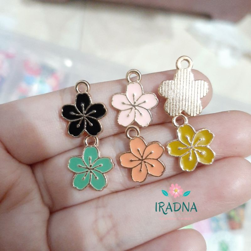 Jual Bandul Kalung Liontin Gelang Enamel Bunga Sakura Bahan Craft DIY ...