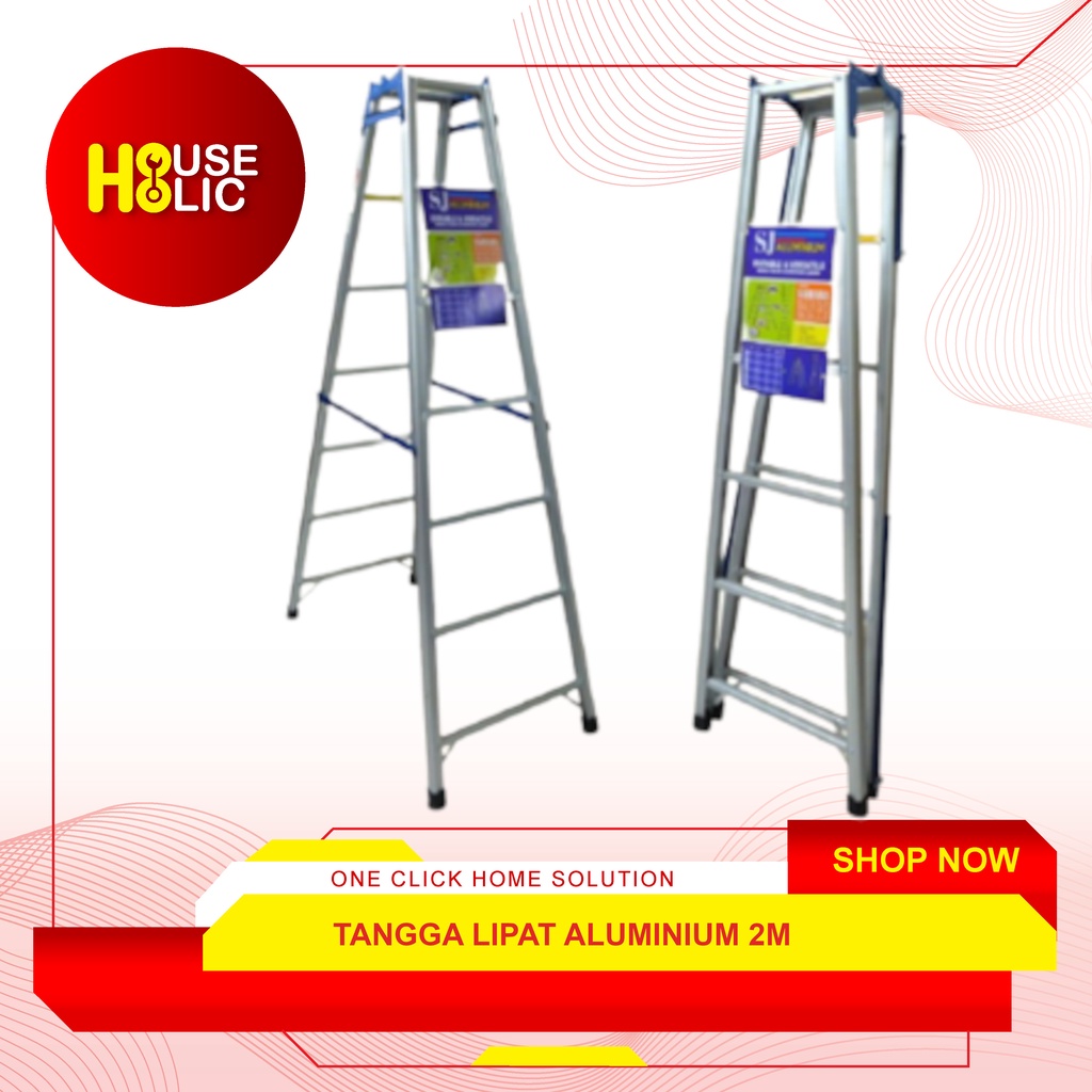 Jual Tangga Aluminium Tinggi 2 Meter / 200 cm / Tangga Lipat Model A ...
