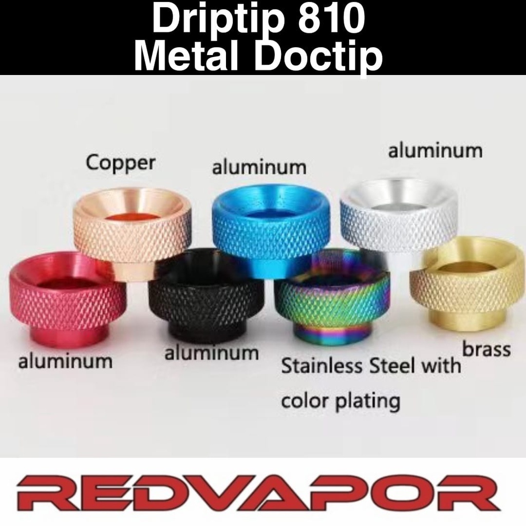 Jual Driptip 810 Doctip Metal Rainbow Gold Red Black Silver Copper ...