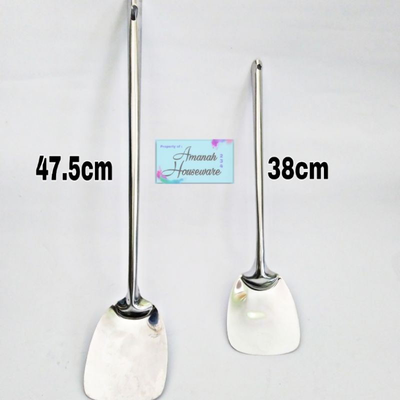 Jual Sotil / Spatula / Sodet Terusan Bahan Full Stainless | Shopee ...
