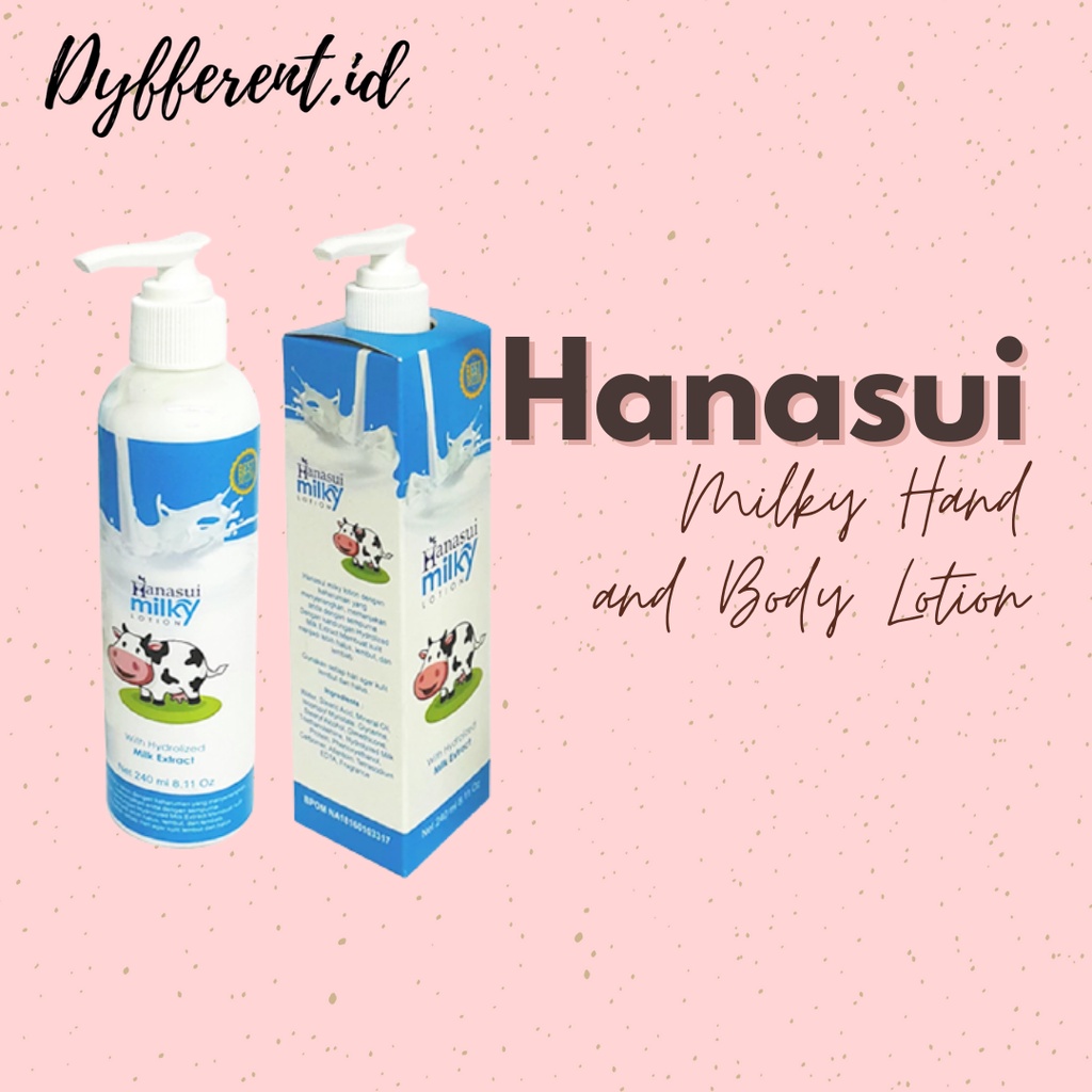 Jual Hanasui Milky Hand and Body Lotion 240ml | Shopee Indonesia