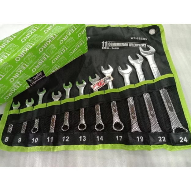 Jual WR-SE0296 KUNCI RING PAS SET KIT COMBINATION WRENCH SET 11PCS 11 PCS TEKIRO ORI ORIGINAL ...