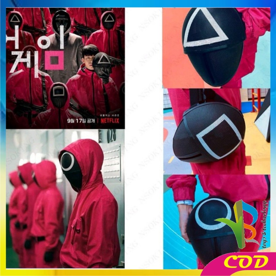 Jual RB-M222 Topeng Squid Game Kostum Cosplay Squid Game Mask / Mainan ...