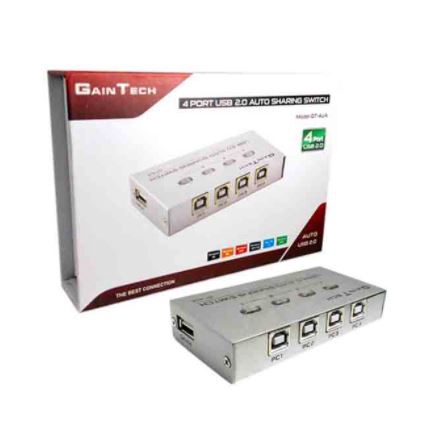 Jual Usb 2.0 auto switch gaintech 4 port sharing for universal printer ...