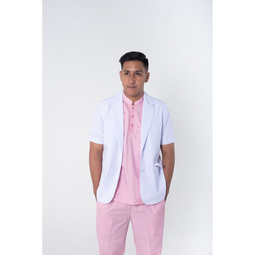 Jual Jas Dokter / Snelli (Pria) Lengan Pendek Merk Dua Saudara | Shopee ...