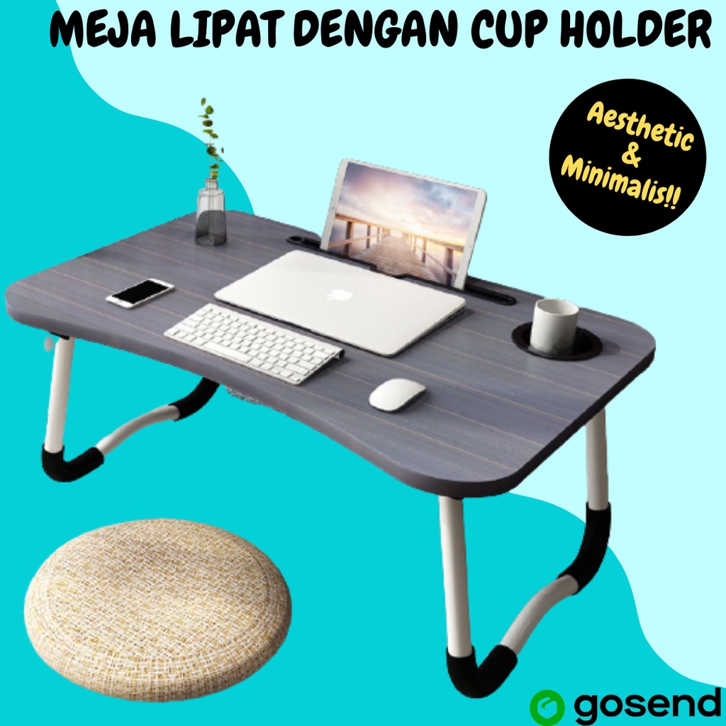 Jual Meja Lipat Laptop Foldable Notebook Desk / Meja Belajar Portable ...