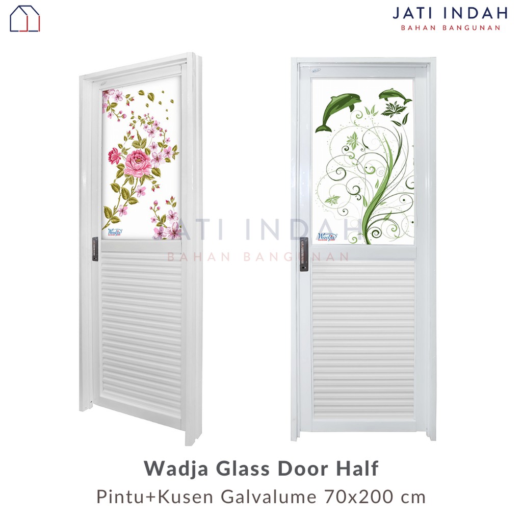 Jual Wadja Glass Door Pintu Kaca + Kusen Galvalume Warna Putih / Pintu ...