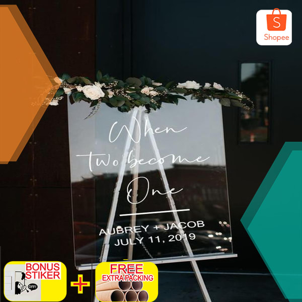 Jual ACRYLIC WEDDING SIGN / WELCOME BOARD / ACRYLIC WELCOME SIGN ...