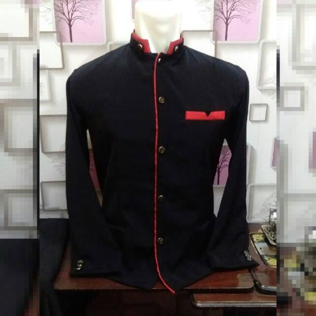 Jual Jasko hitam polos lis merah | Shopee Indonesia