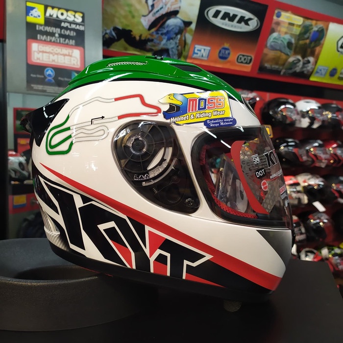 Jual Helm Full Face KYT RC7 / RC 7 #15 ITALY WHITE Original | Shopee ...