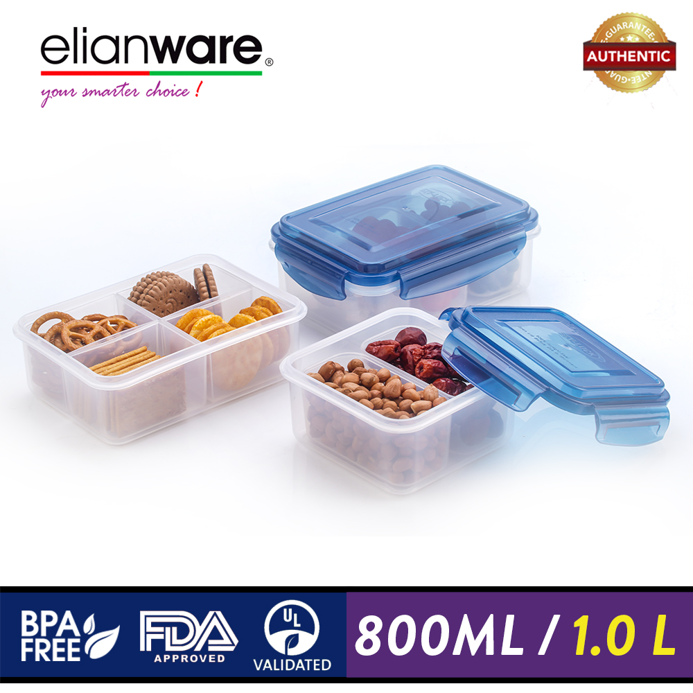 Jual Elianware Ezy-Lock Compartments Microwavable Airtight Food ...