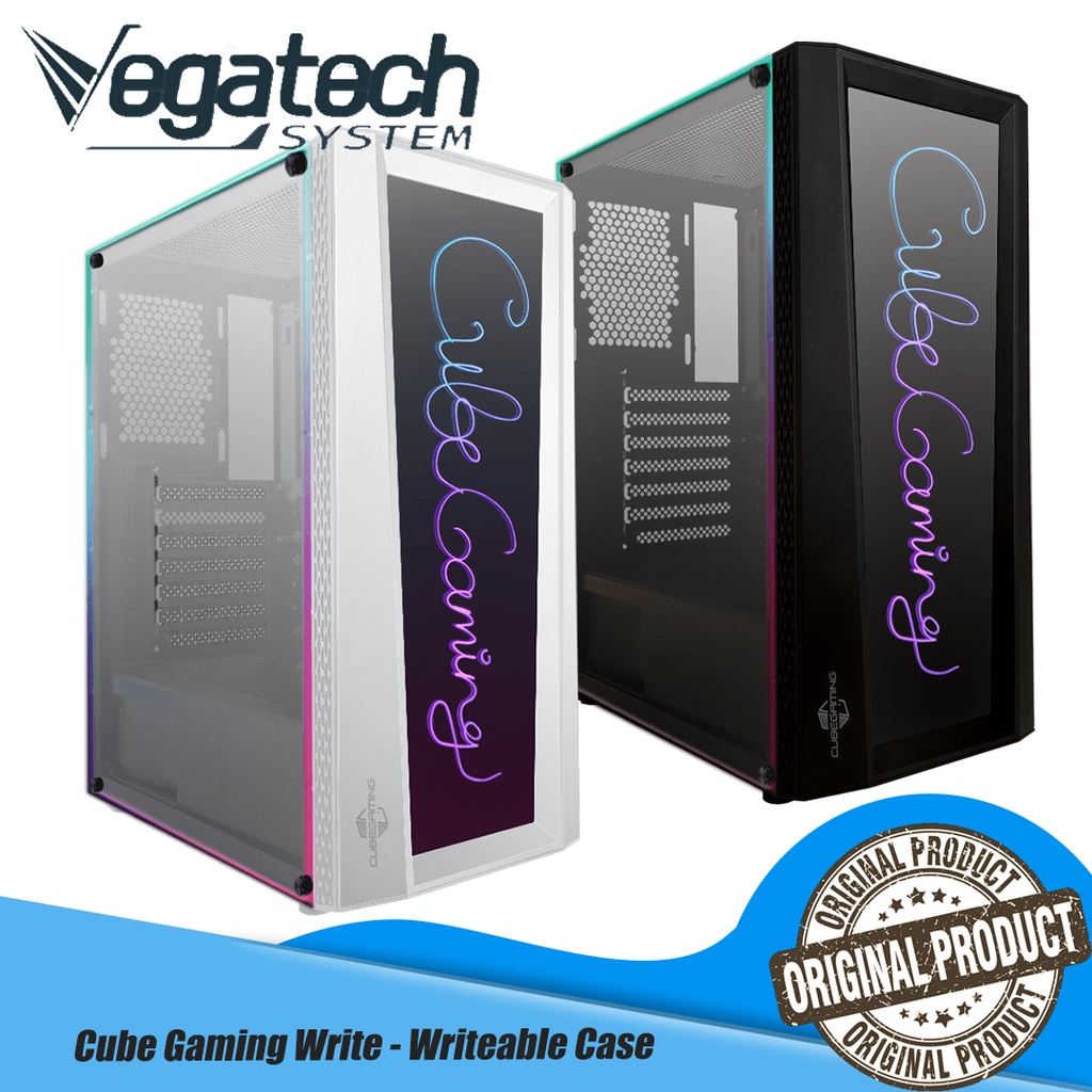 Jual Cube Gaming Write ATX Case | WRITEABLE Casing PC Gaming | Shopee ...