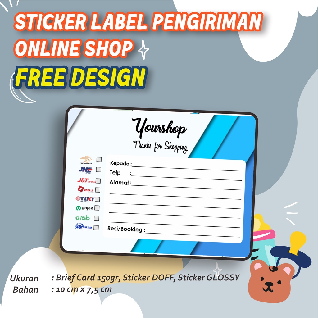Jual Stiker Label Pengiriman Online Shop | Shopee Indonesia