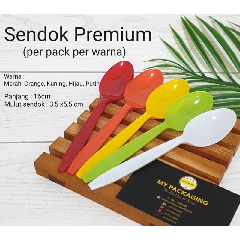Jual Spoon / Sendok Makan Plastik PREMIUM warna (isi 100pcs) | Shopee ...