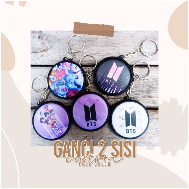 Jual [ BTS ] GANTUNGAN KUNCI GANCI BTS - BT21 - TinyTan - GANTUNGAN KUNCI BOLAK BALIK ...