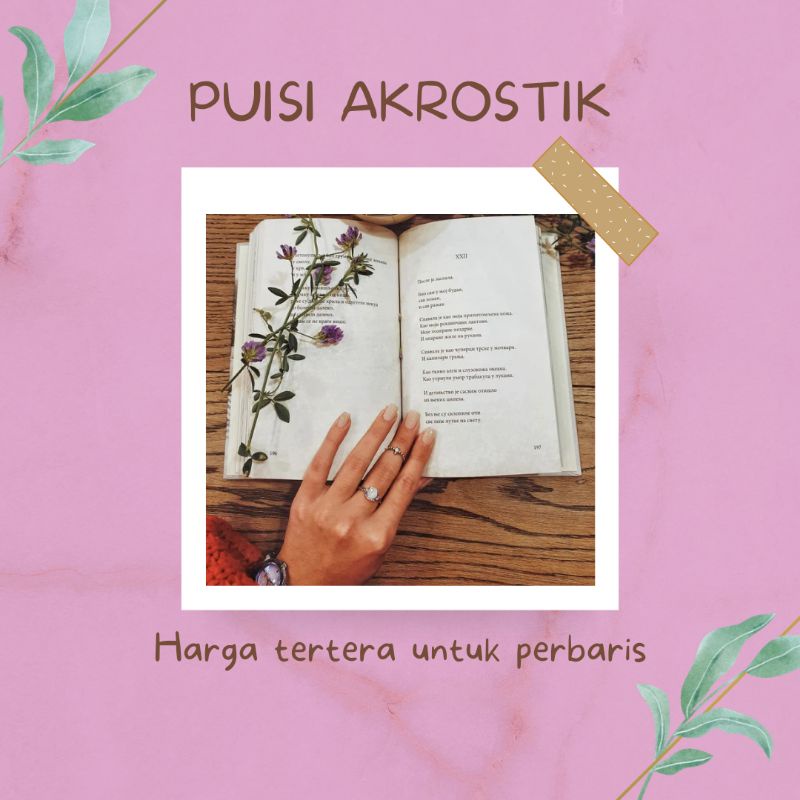 Jual Pembuatan puisi akrostik / Puisi dari nama | Shopee Indonesia