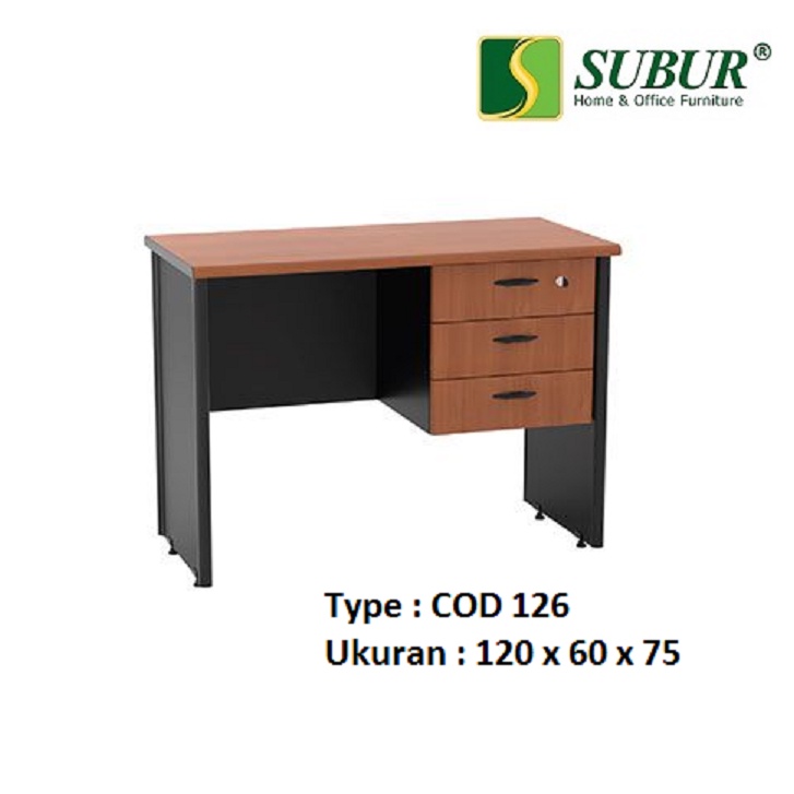 Jual Modera Meja Kantor dan laci gantung Kerja Staff COD 126 120x60x75 ...