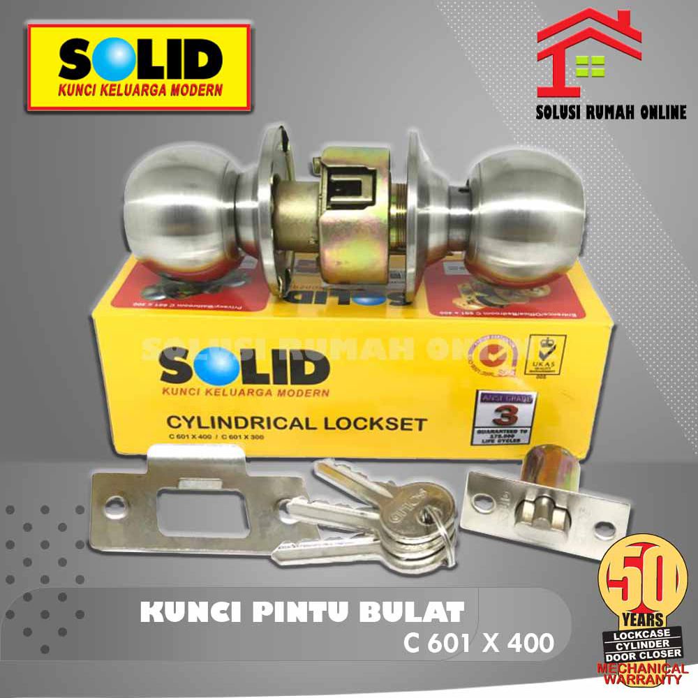 Jual SOLID Handle Kunci Pintu Bulat / Cylindrical Lockset C 601 x 400 ...
