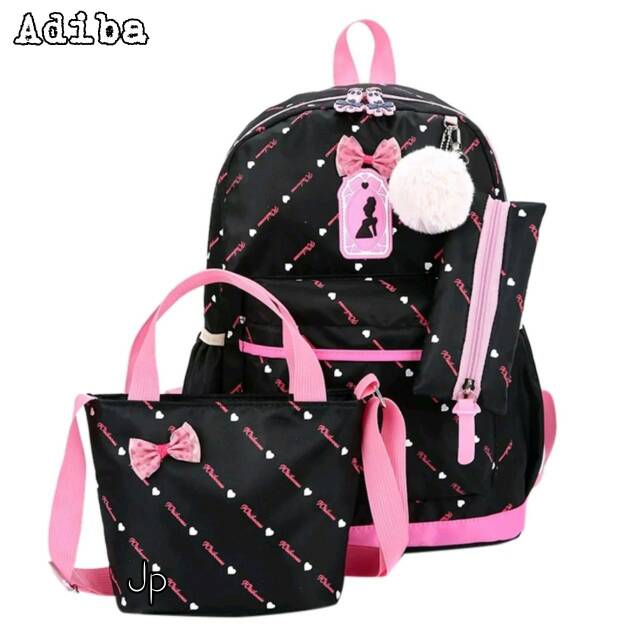 Jual Tas sekolah princess anak 3 in 1 set | Shopee Indonesia