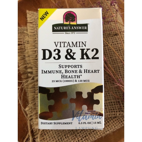 Jual Nature's Answer Vitamin D3 K2 15 ml | Shopee Indonesia