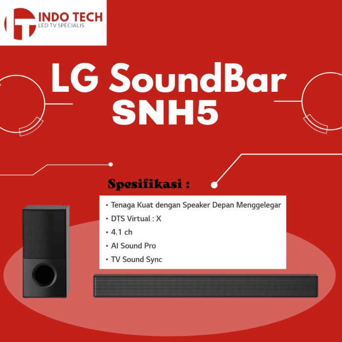 Jual LG SNH5 SOUNDBAR SPEAKER 600W 4.1Ch With DTS VIRTUAL X | Shopee ...